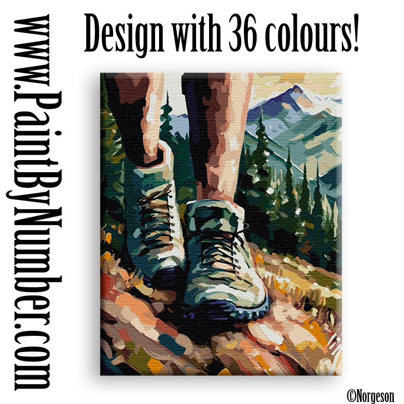 Hiking – Norgeson - Traditional paint by numbers